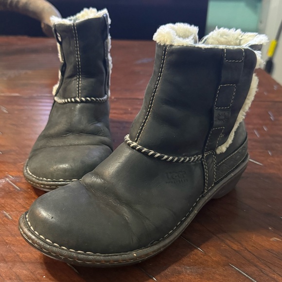 UGG | Shoes | Ugg Sheep Skin Sherpa Lined Slip On Ankle Boot | Poshmark